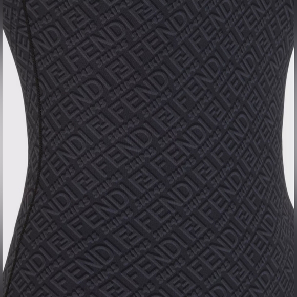 Fendi | Tops | Nwt Fendi Skims Mock Neck Long Sleeve Bodysuit In Black ...